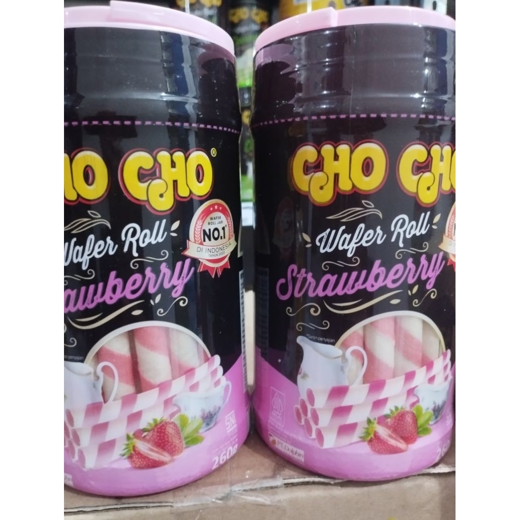 Jual cho cho wafer roll stoberi 260 gram | Shopee Indonesia
