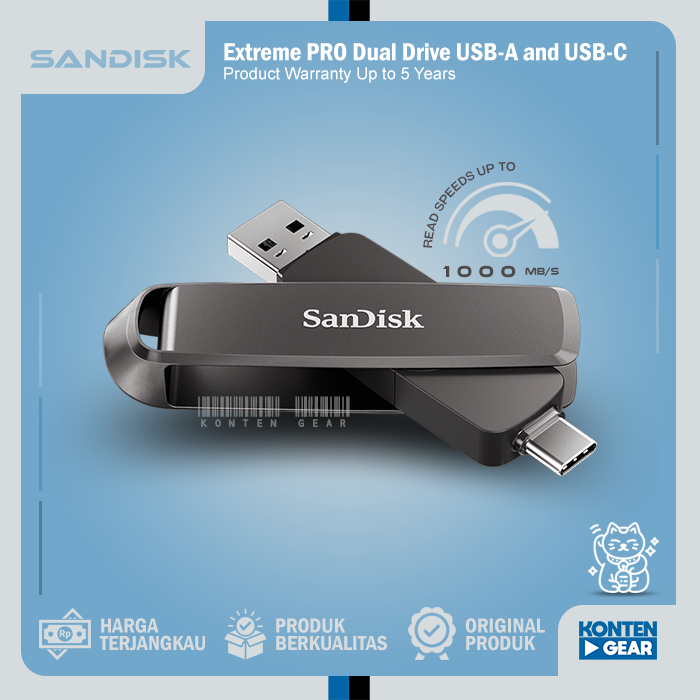 Jual Flashdisk SanDisk Extreme PRO USB Dual Drive Speed Up to 1000MB/s ...