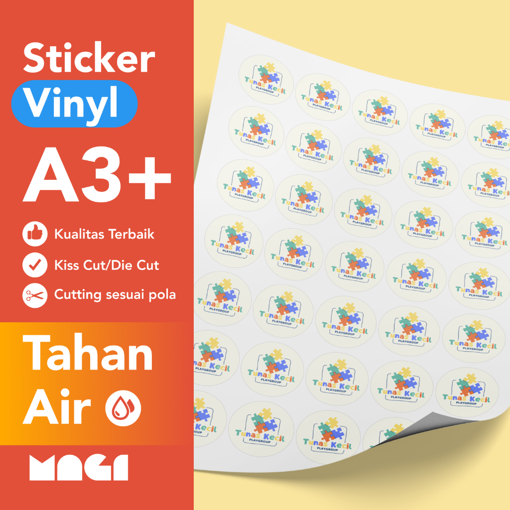 Jual Cetak Sticker Vinyl CUSTOM [ANTI AIR] Bulat / Kotak Stiker Sudah ...