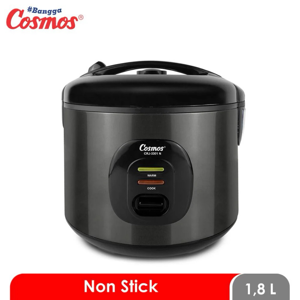 Jual (NEW) RICE COOKER COSMOS CRJ 3301NB BLACK SERIES PANCI ANTI ...