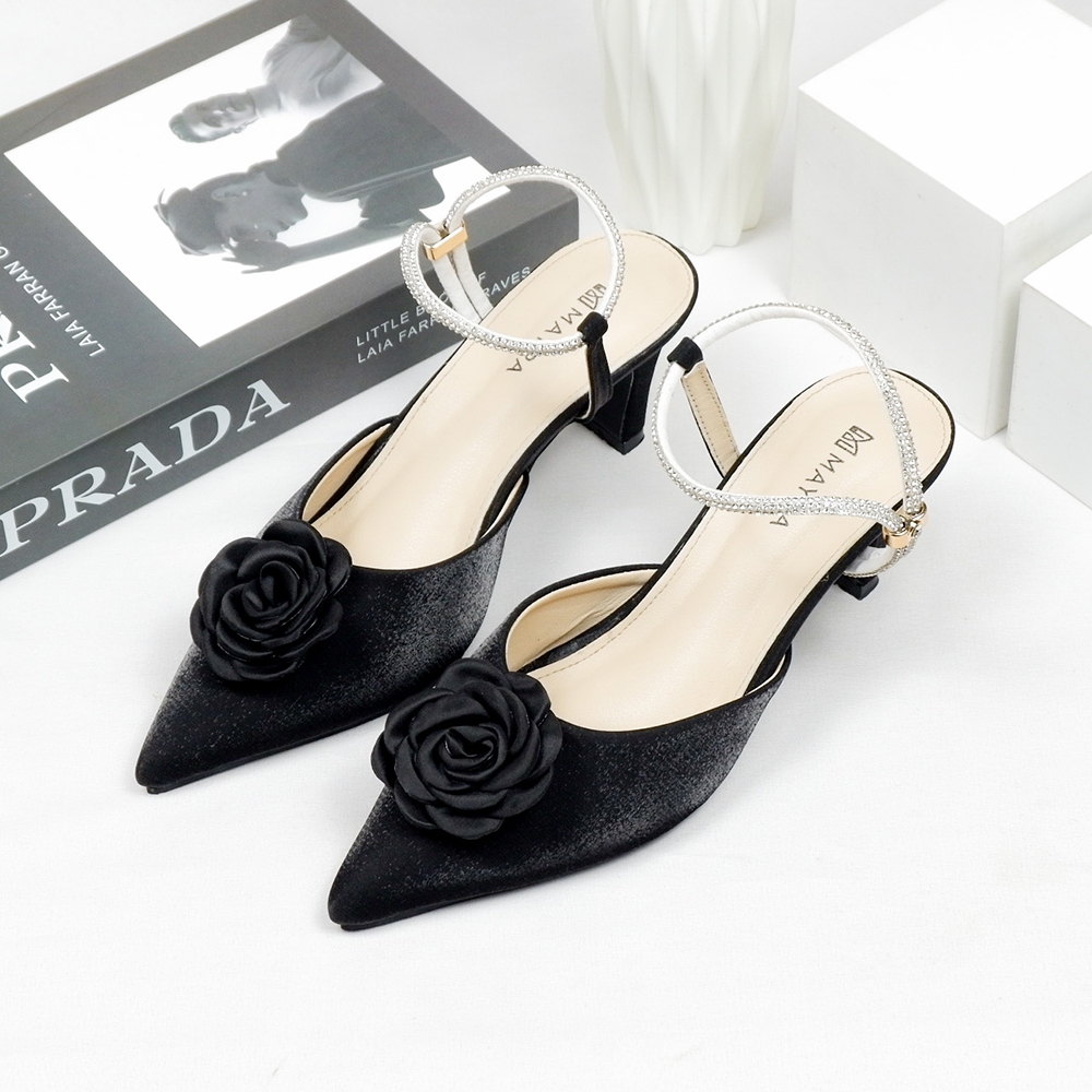Jual Mayra - Vionika sepatu bunga wanita hak 5cm trendy heels terbaru ...
