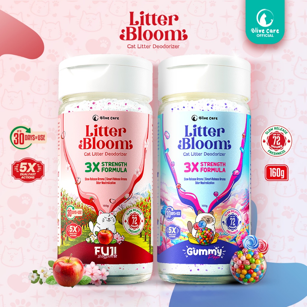 Jual Olive Care LITTER BLOOM Penghilang Bau Pipis Pup Litter Box Kucing ...