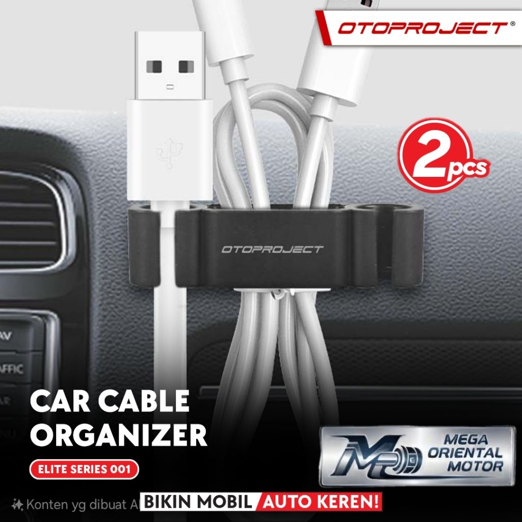 Jual OTOPROJECT - CAR CABLE ORGANIZER - WARNA BLACK - ORGANIZER KABEL ...