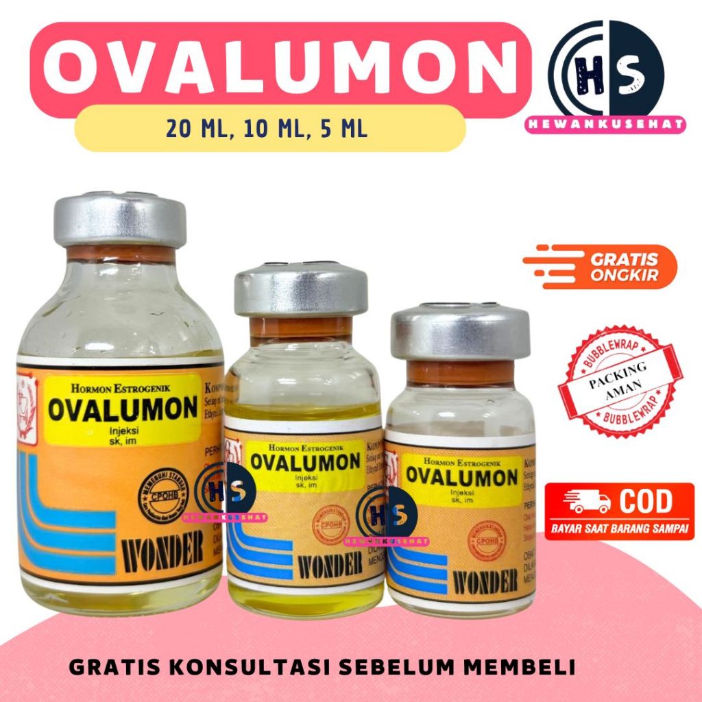 Jual OVALUMON 5 ml, 10 ml, 20 ml - WONDER Hormon Pemacu Birahi Hewan Betina | Shopee Indonesia