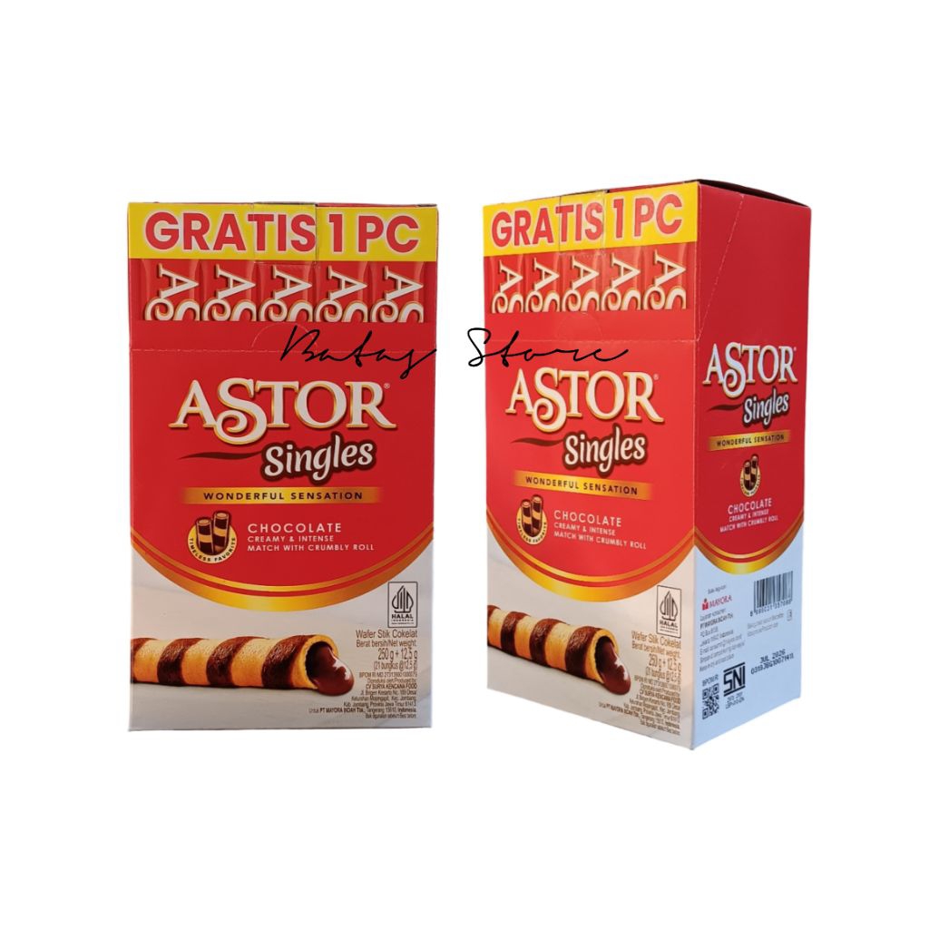 Jual Astor Singles Wafer Stik | 1 Box isi 21 Bungkus | Shopee Indonesia
