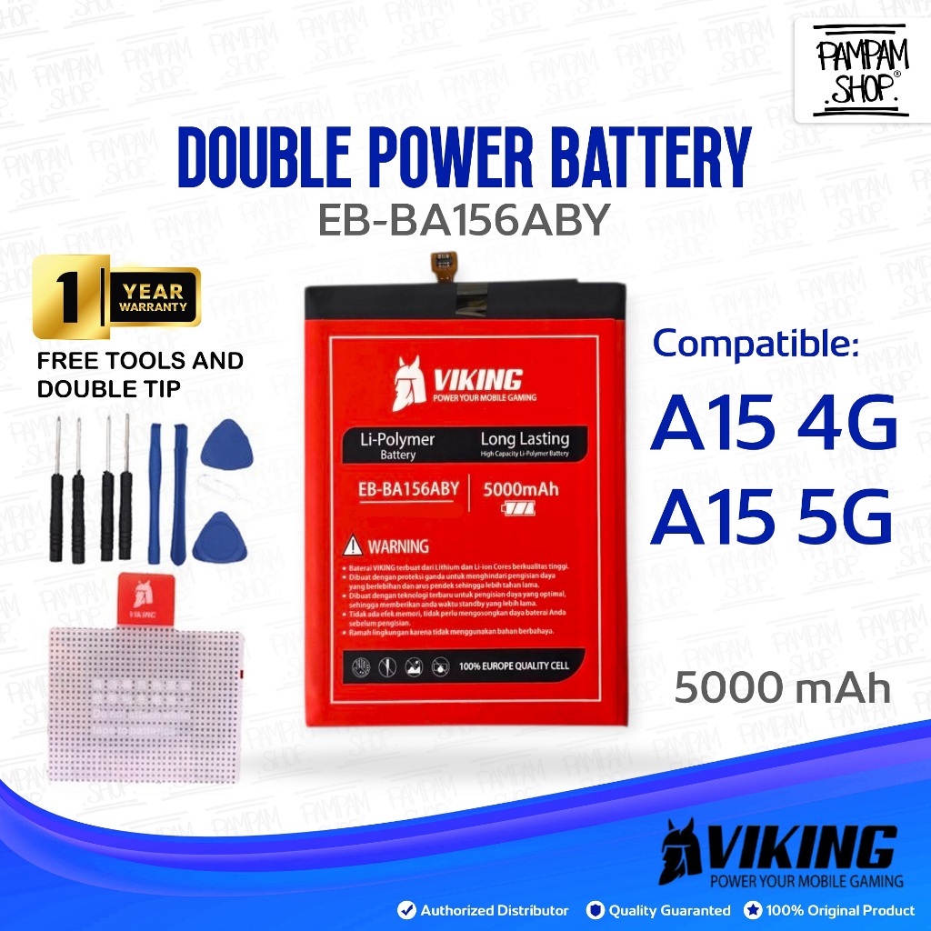 Jual VIKING Double Power Baterai EB-BA156ABY for Samsung Galaxy A15 4G ...