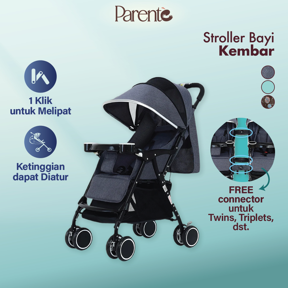 Jual Parente Stroller Bayi Kembar – Kereta Dorong 2 Anak Kembar Twins ...