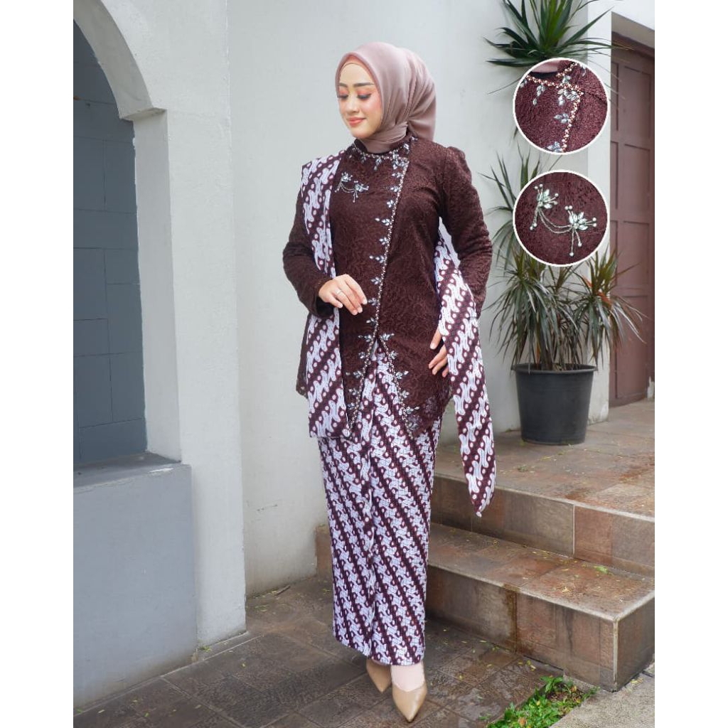 Jual kebaya Janggan LiLy Payet brose, kebaya kondangan, kebaya modern ...