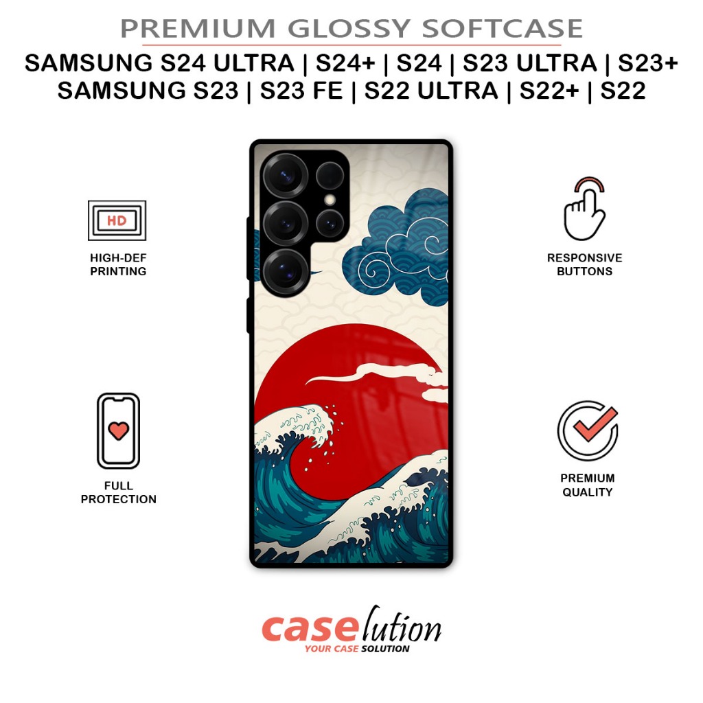 Jual Glossy Softcase For SAMSUNG S24 S23 S22 ULTRA PLUS + FE [Japanese ...