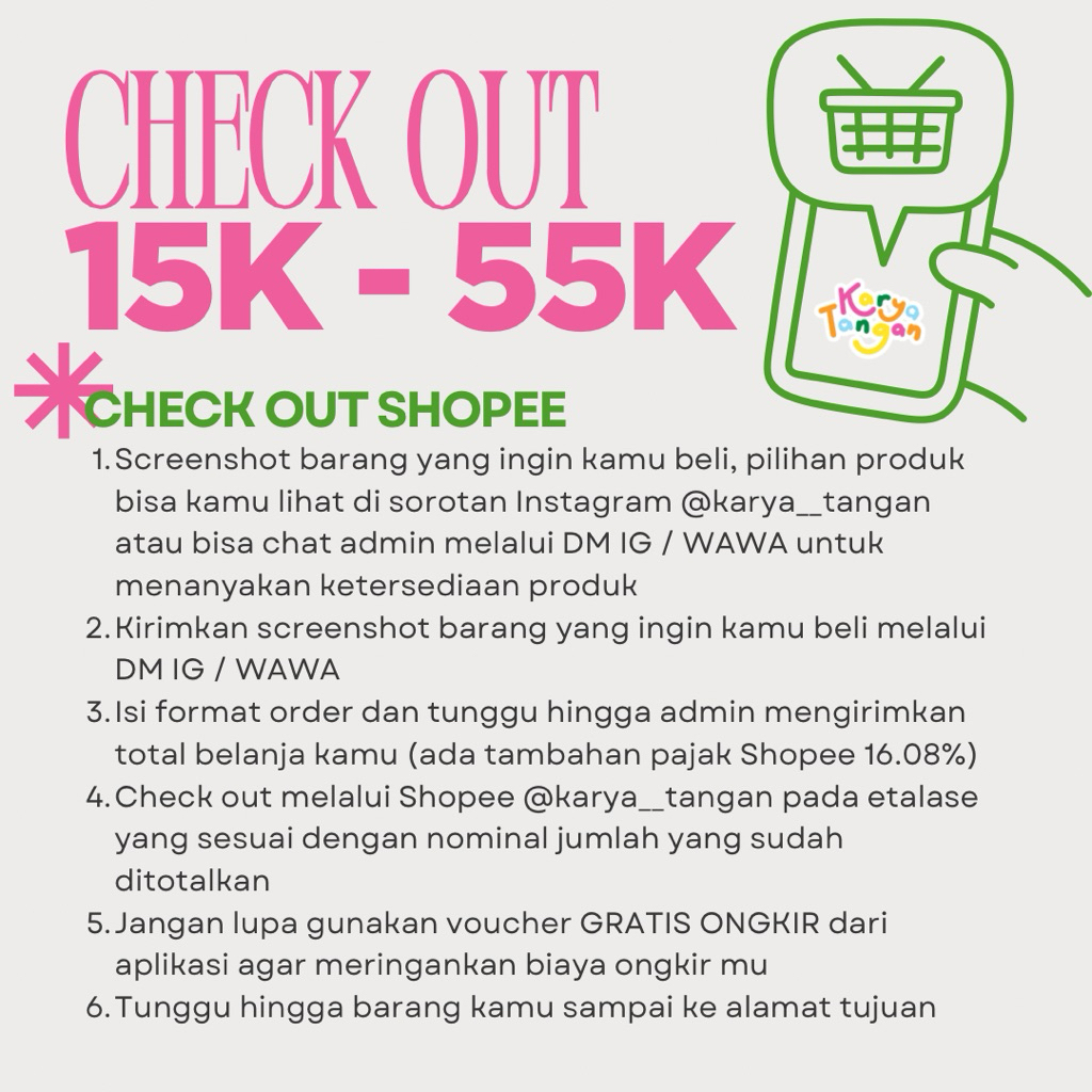Jual Check Out SESUAI HARGA (15K - 55K) | Shopee Indonesia