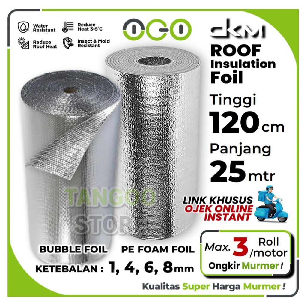 Jual Peredam Panas Atap Rumah Roll Tebal 1mm 4mm 6mm 8mm / Bubble ...