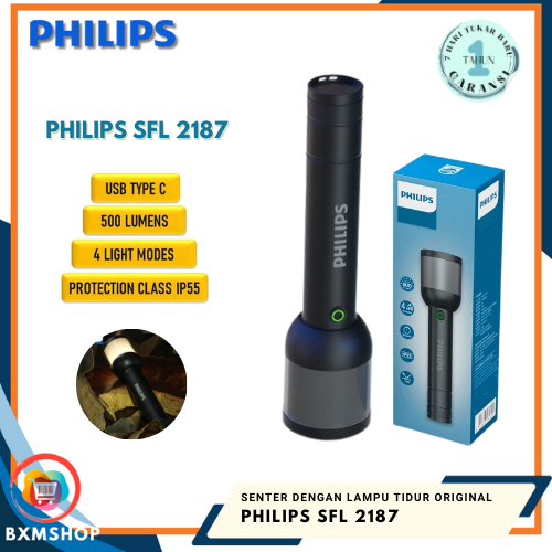 Jual Philips SFL 2187 Senter Led Super Terang Rechargeable / Senter Led ...