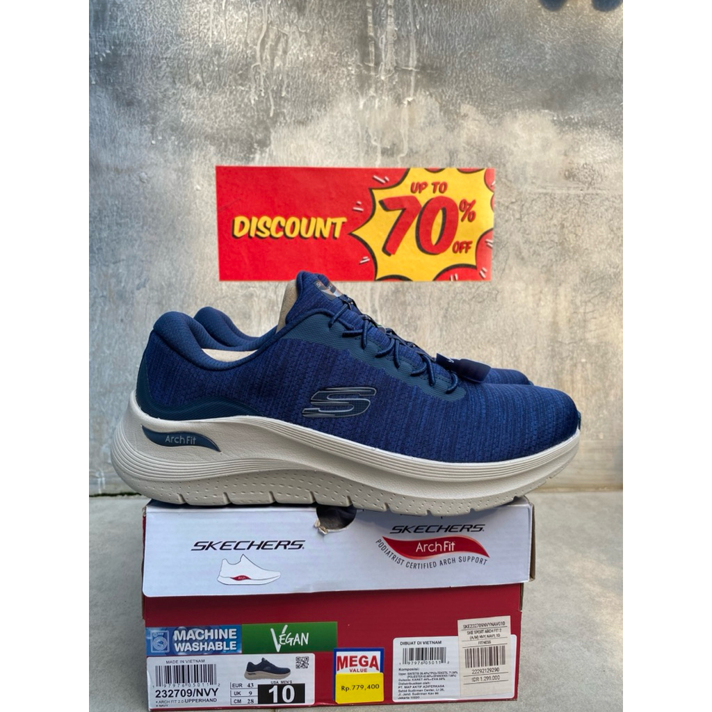 Jual SKECHERS Arc Fit 2.0 UPPERHAND - Navy | Shopee Indonesia