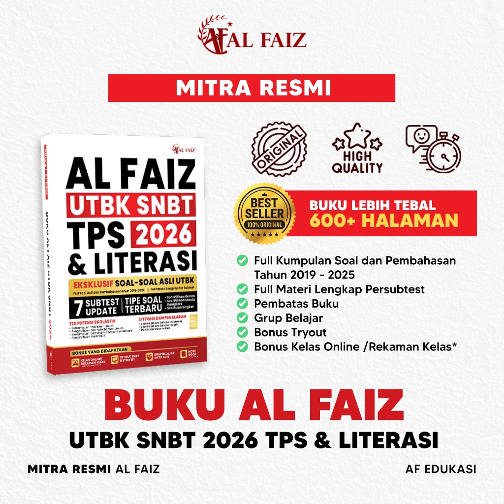 Jual Buku AL FAIZ UTBK TPS & LITERASI 2026 | Shopee Indonesia
