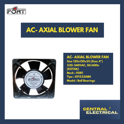 Jual FORT AC-Axial Blower Fan 4inch/4" Model Ball Bearings merk Fort ...