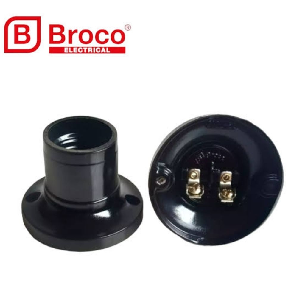 Jual Fitting Lampu Hitam 210 Broco / Fitting Plafon | Shopee Indonesia