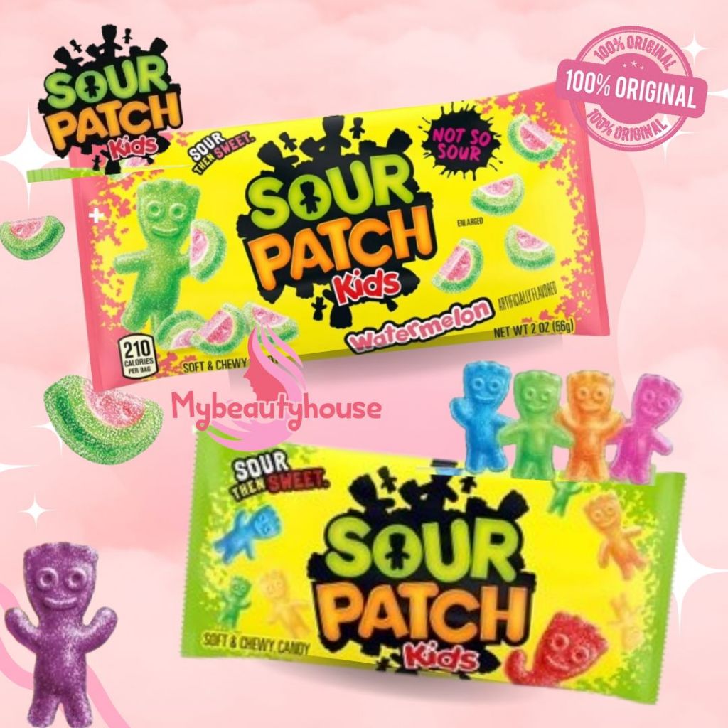 Jual SOUR PATCH KIDS Candy 2 oz | Original |Tropical | Watermelon 56 gram | Shopee Indonesia