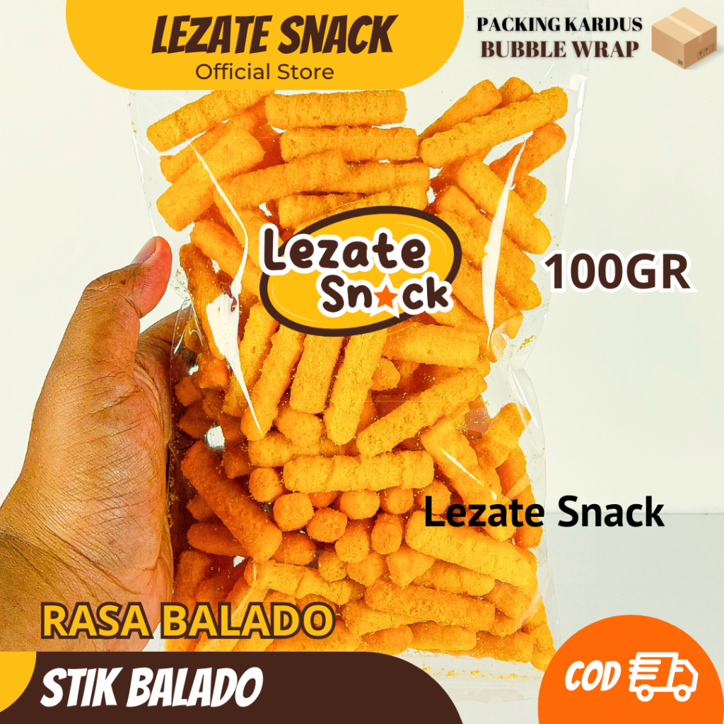 Jual Snack Stick Balado Pedas 100GR Murah Renyah Enak / Stik Balado TES ...