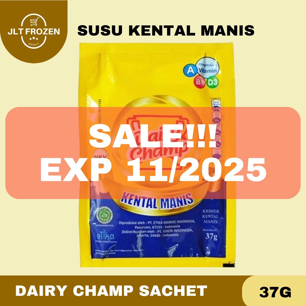 Jual Dairy Champ Susu kental Manis SKM Sachet - 37g | Shopee Indonesia