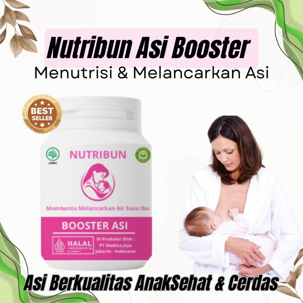 Jual Nutribun Asi Booster 30 Kapsul Herbal Halal Pelancar Asi Suplemen ...