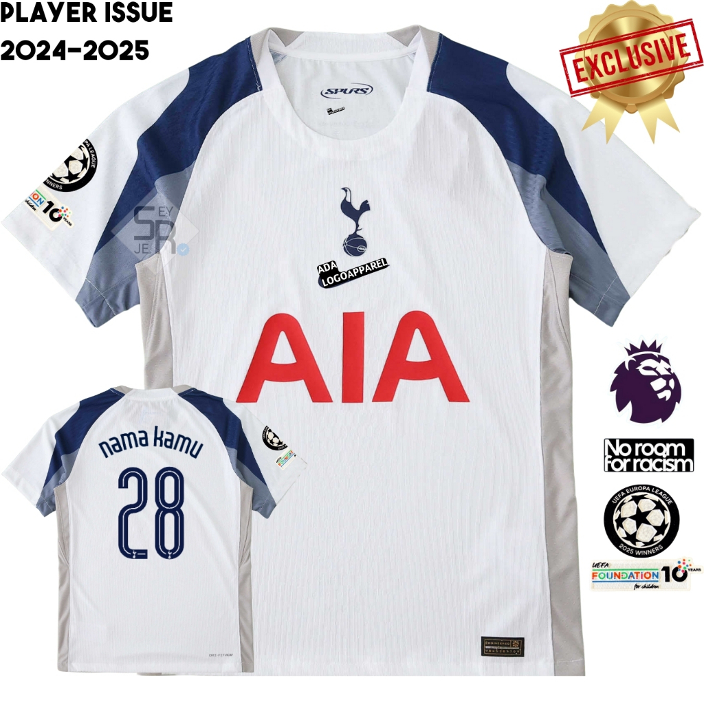 Jual PLAYER ISSUE Jersey Tttnhm Htsprs Home 2025 2026 Baju Bola Putih Full Patch UCL EPL Pasang ...