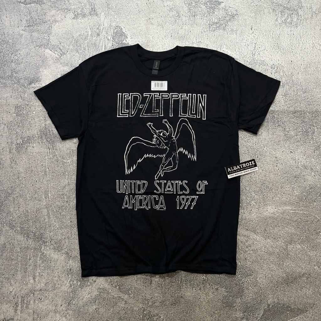 Jual T-SHIRT / KAOS BAND OFFICIAL LED ZEPPELIN - USA '77 | Shopee Indonesia