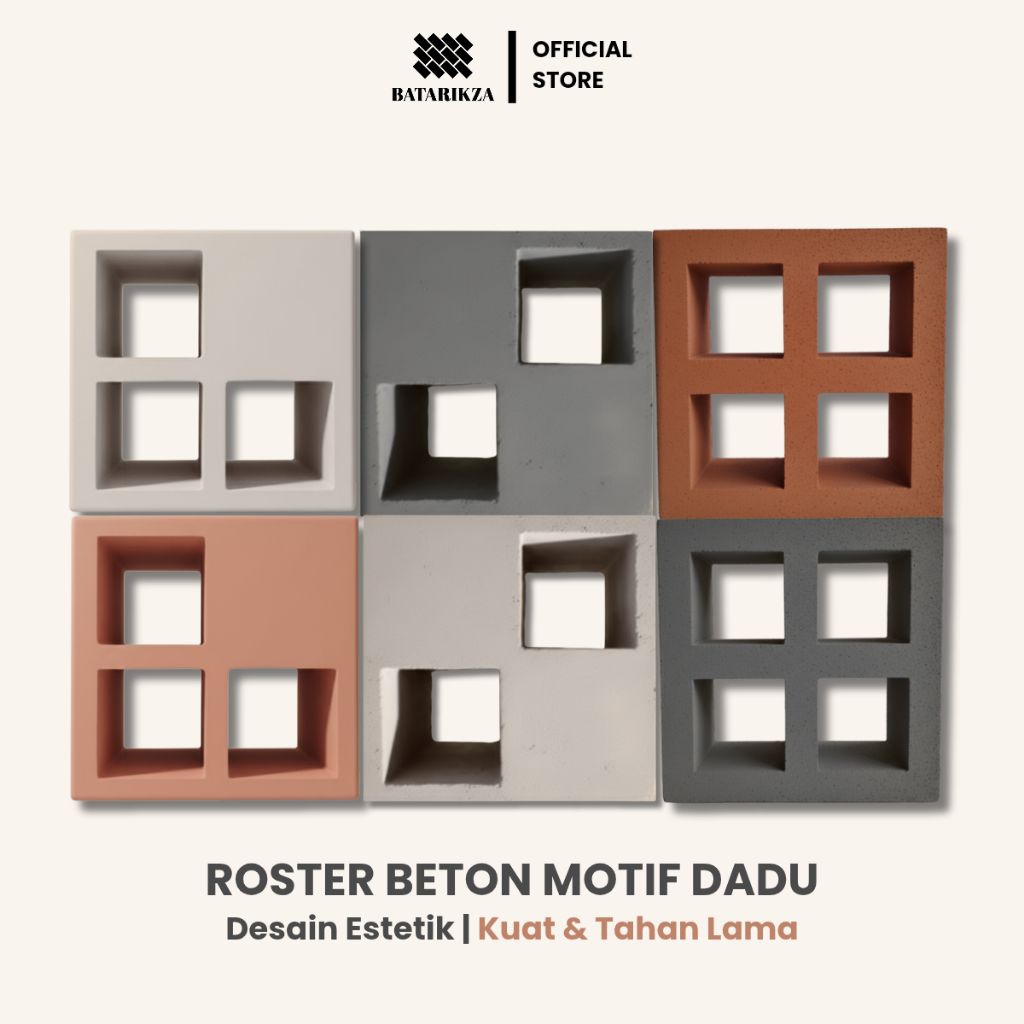 Jual Batarikza – Roster Beton Motif Dadu 20x20x10 cm | Bata Angin ...