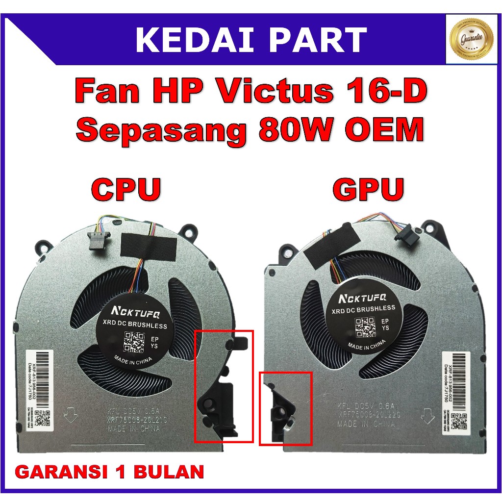 Jual Kipas Fan HP Victus 16-D TPN-Q263 TPN-Q264 M75721 M75723 M75725 ...