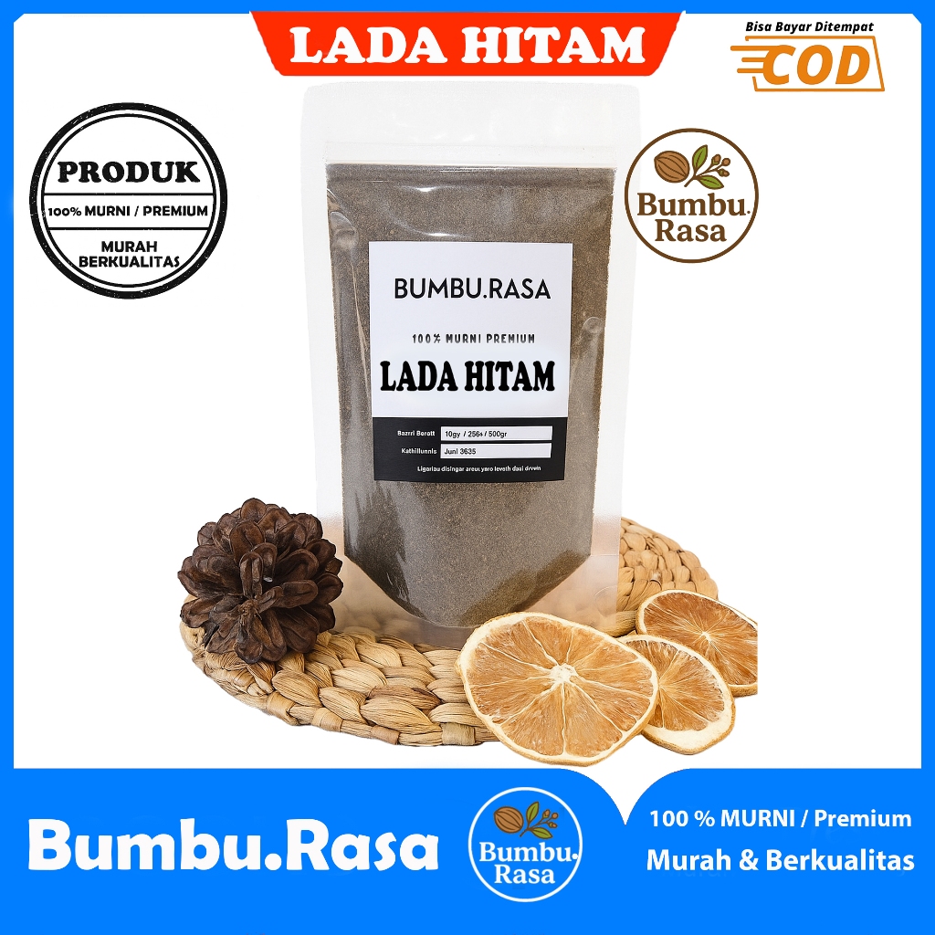 Jual Lada Hitam Bubuk / Ground Black Pepper / Bumbu.Rasa | Shopee Indonesia