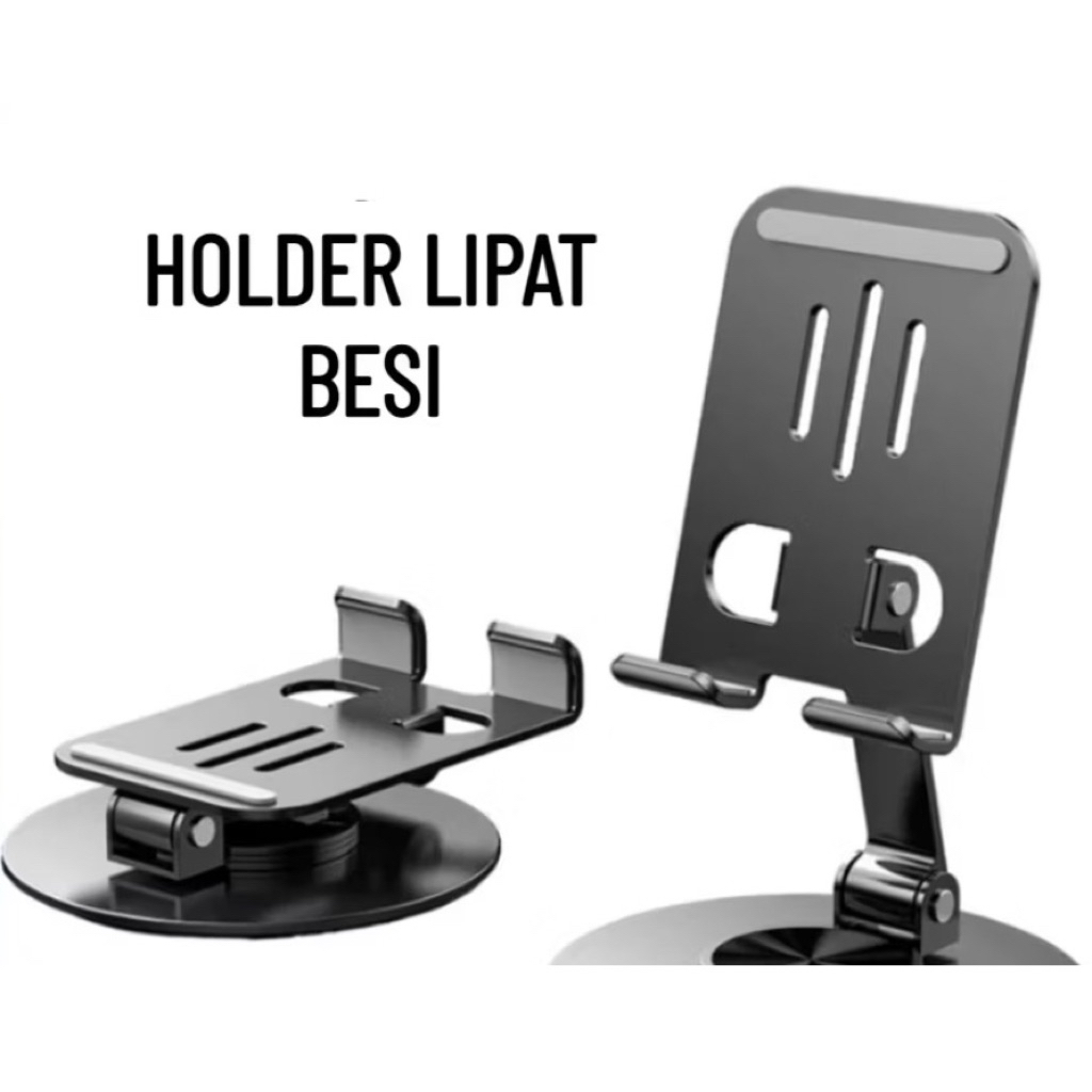 Jual Holder lipat besi aluminium metal/Stand Holder HP Metal Rotasi 360 ...