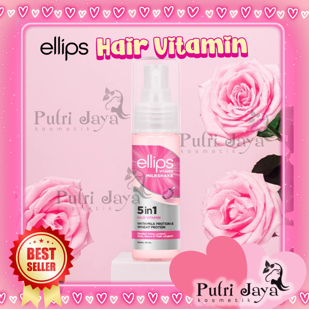 Jual ELLIPS 5in1 Hair Vitamin Hair Repair Milk Shake Conditioner Leave ...