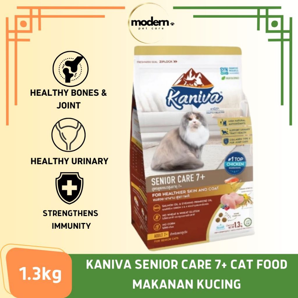 Jual Kaniva Senior Care 7+ Cat Food Makanan Kucing 1.3kg | Shopee Indonesia