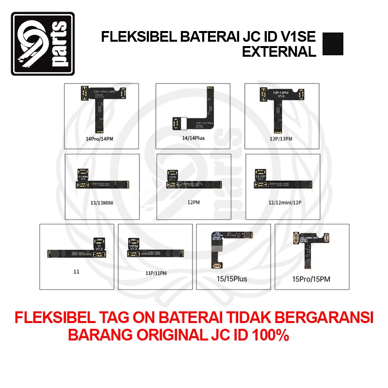 Jual Fleksibel Baterai Jc V1SE 11-15PM External Tag On JC Baterai ...