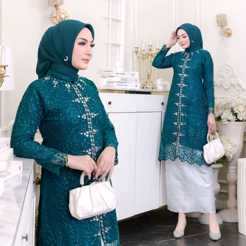 Jual SM Kebaya / Kebaya Tunik Busui Payet Mewah Setelan Songket ...