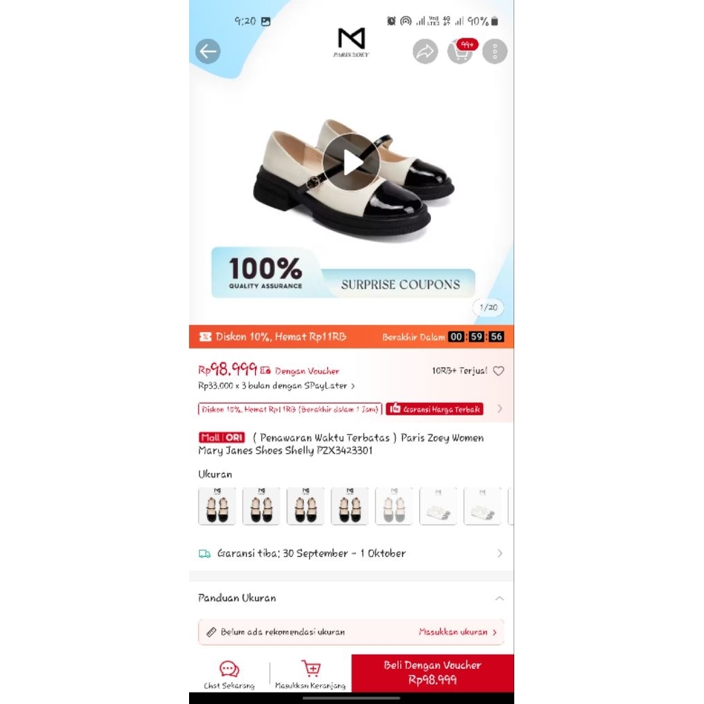 Jual Paris Zoey Flatshoes (new) | Shopee Indonesia