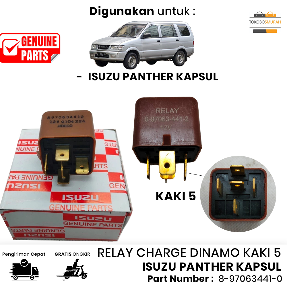 Jual Sparepart Relay Charge Dinamo Alternator Kaki 5 ISUZU PANTHER ...