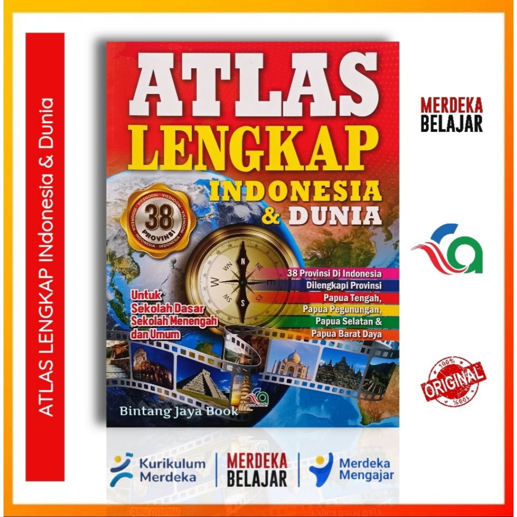 Jual Buku Atlas Indonesia + Dunia Edisi Terbaru - Atlas Super Global ...