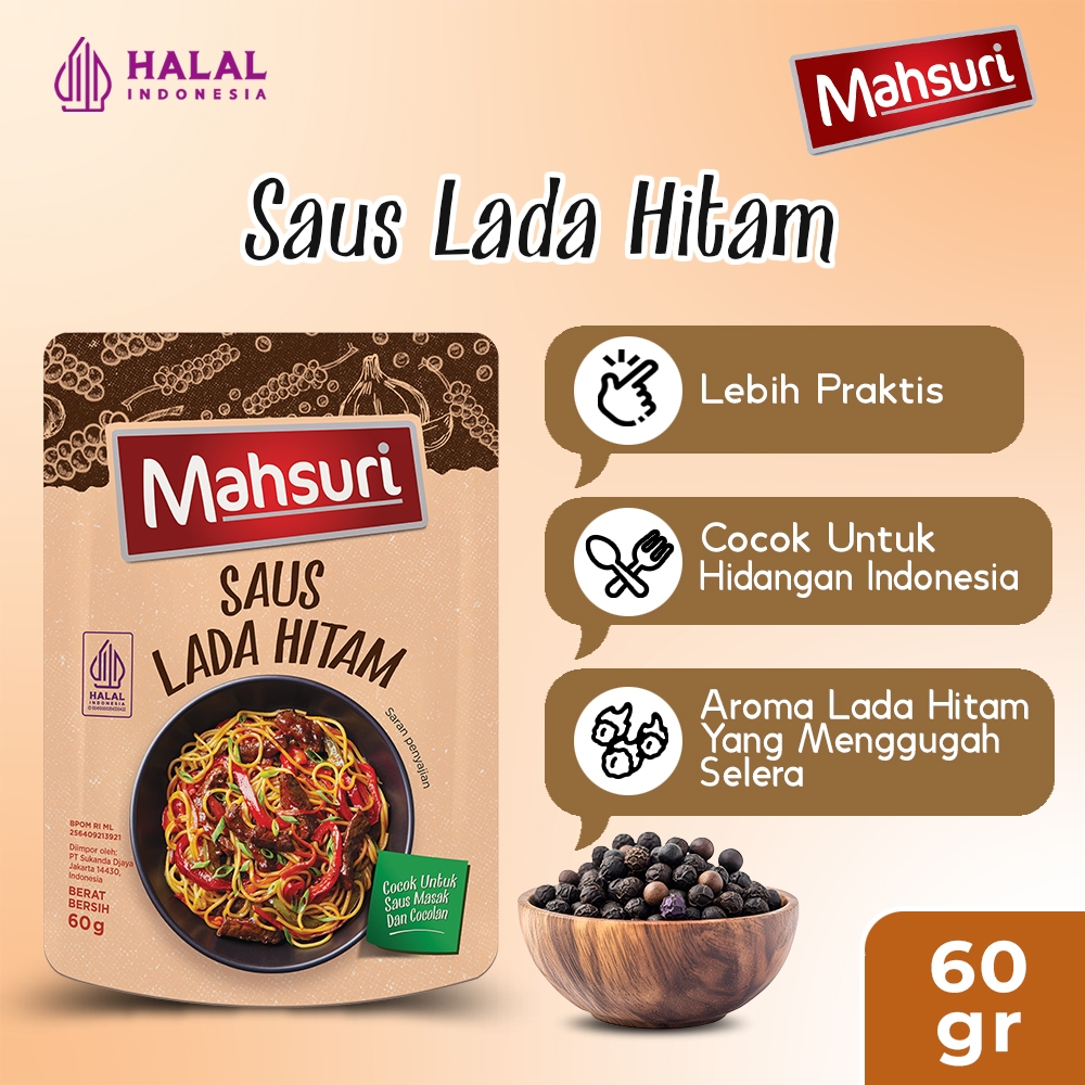Jual MAHSURI Saus Lada Hitam 60gr | Shopee Indonesia