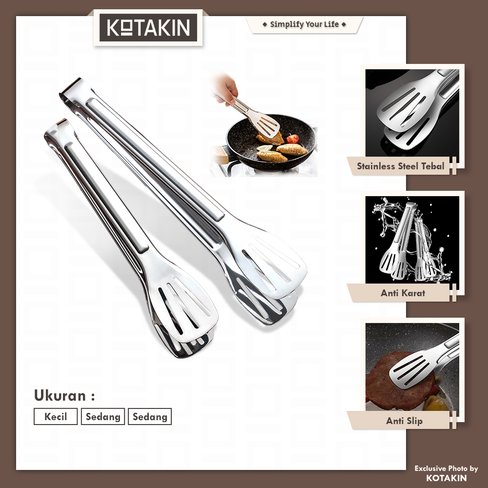 Jual KOTAKIN Penjepit Makanan Capit Gorengan Alat Pencapit Kue ...