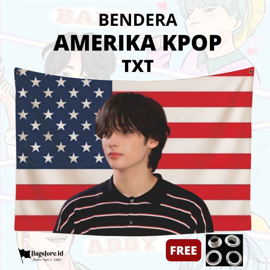 Jual Flagstore.id - TXT MEMBER BENDERA AMERIKA KPOP IDOL MERCH GIFT ...