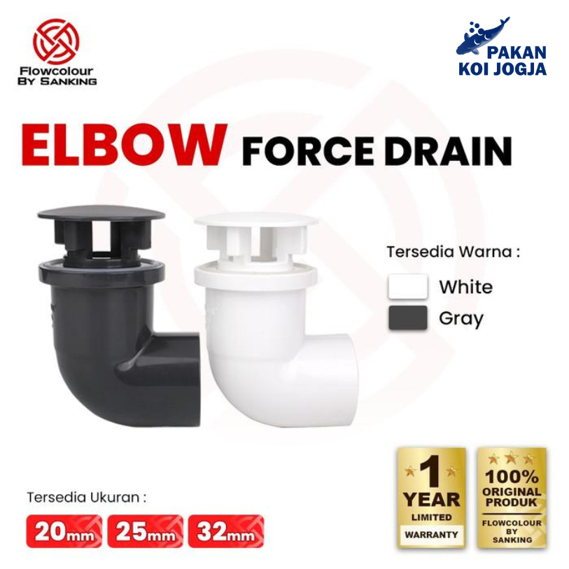 Jual Flowcolour Elbow Force Drain Pipe U – PVC by San King pipa bottom ...