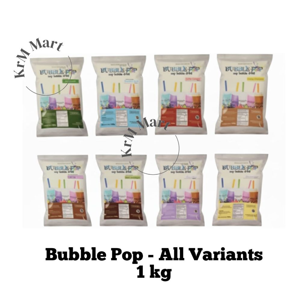 Jual Bubble Pop 1 kg All Varian minuman serbuk bubuk instan rasa taro ...