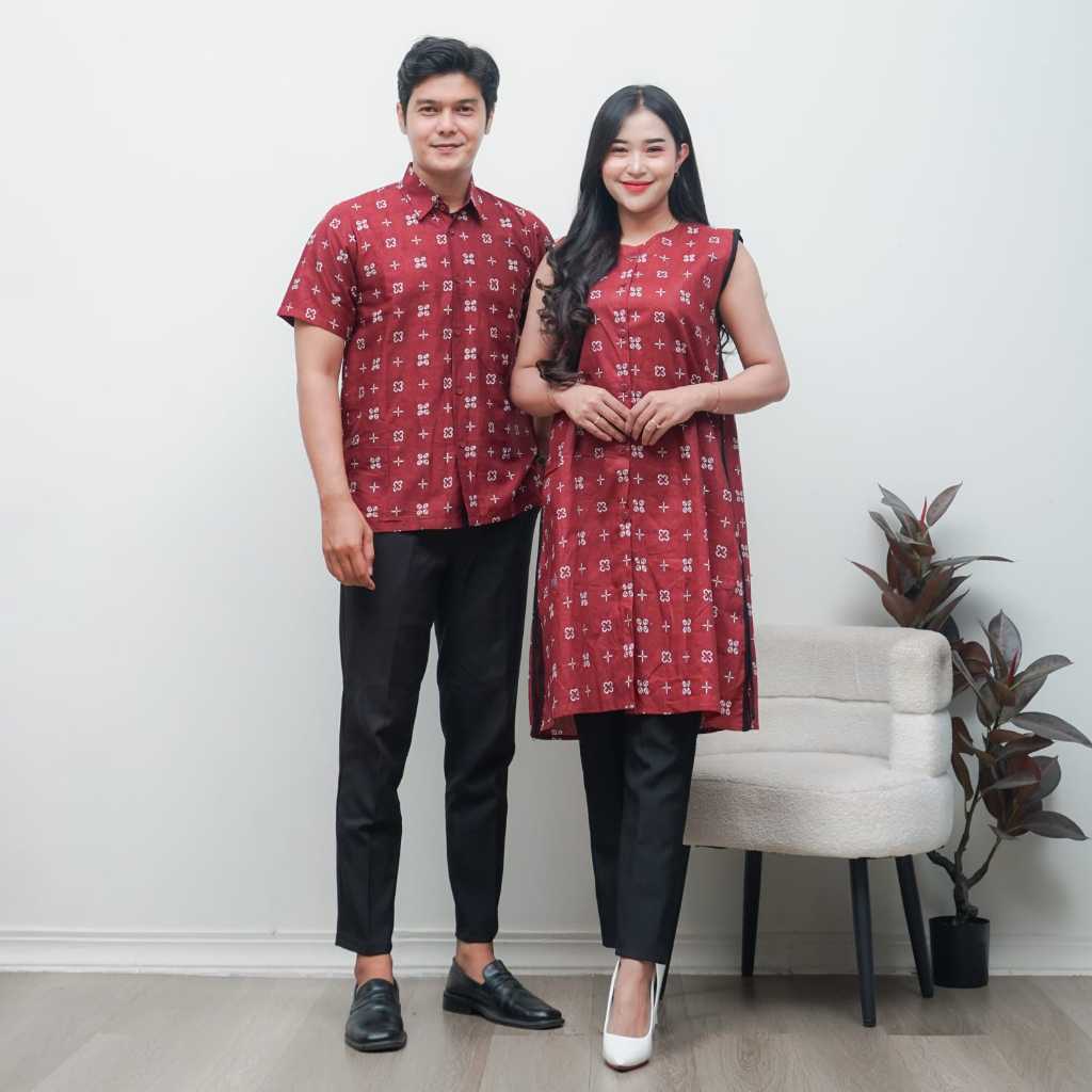 Jual Couple Natal Couple Batik Motif Fuji Freya Batik Baju | Shopee ...