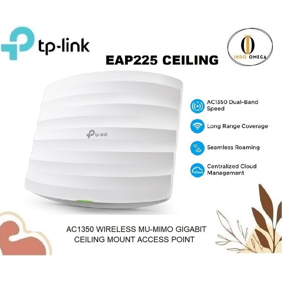 Jual TP Link EAP225 AC1350 Wireless WiFi Gigabit Ceiling Mount Access ...