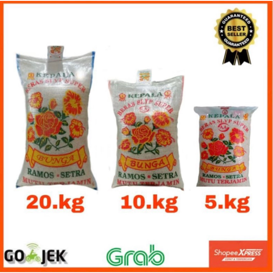 Jual Beras Cap Bunga Kembang Setra Ramos 5 Liter 5 Kg 10 kg 10 liter 20 ...