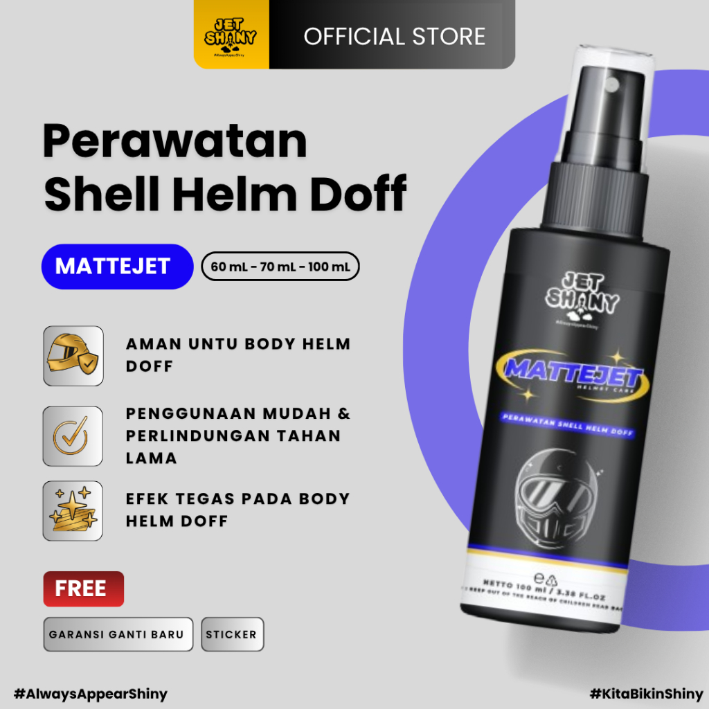 Jual Jet Shiny MatteJet Helmet Care | Proteksi dan Perawatan Shell Helm ...
