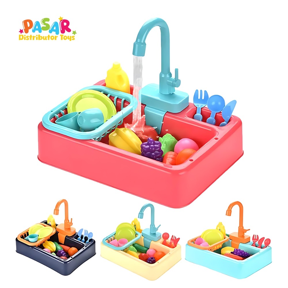 Jual Mainan Anak Cuci Piring Diswashing Sink Mainan Wastafel Cuci ...