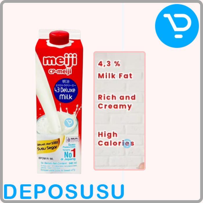 Jual Meiji Pasteurized Fresh Milk Import Japan Deluxe Milk Susu Segar ...