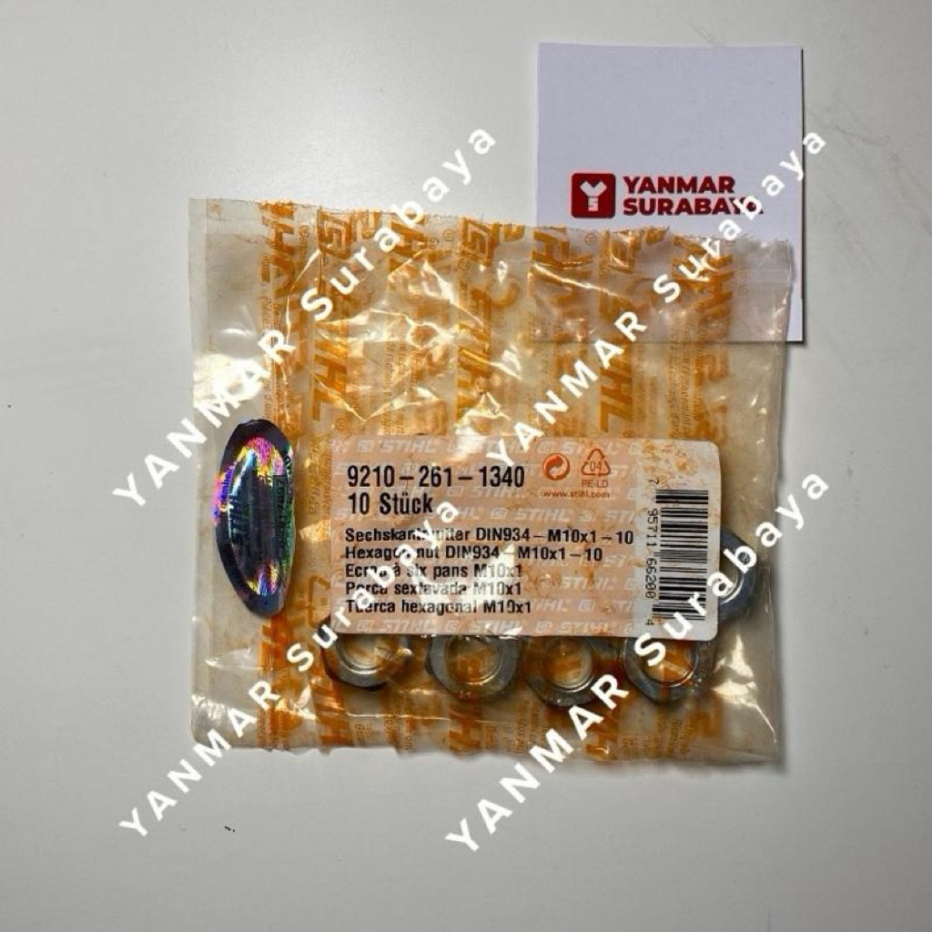 Jual Hexagon nut / Mur kanan Stihl 070 MS-720 Original & Resmi. 9210 ...