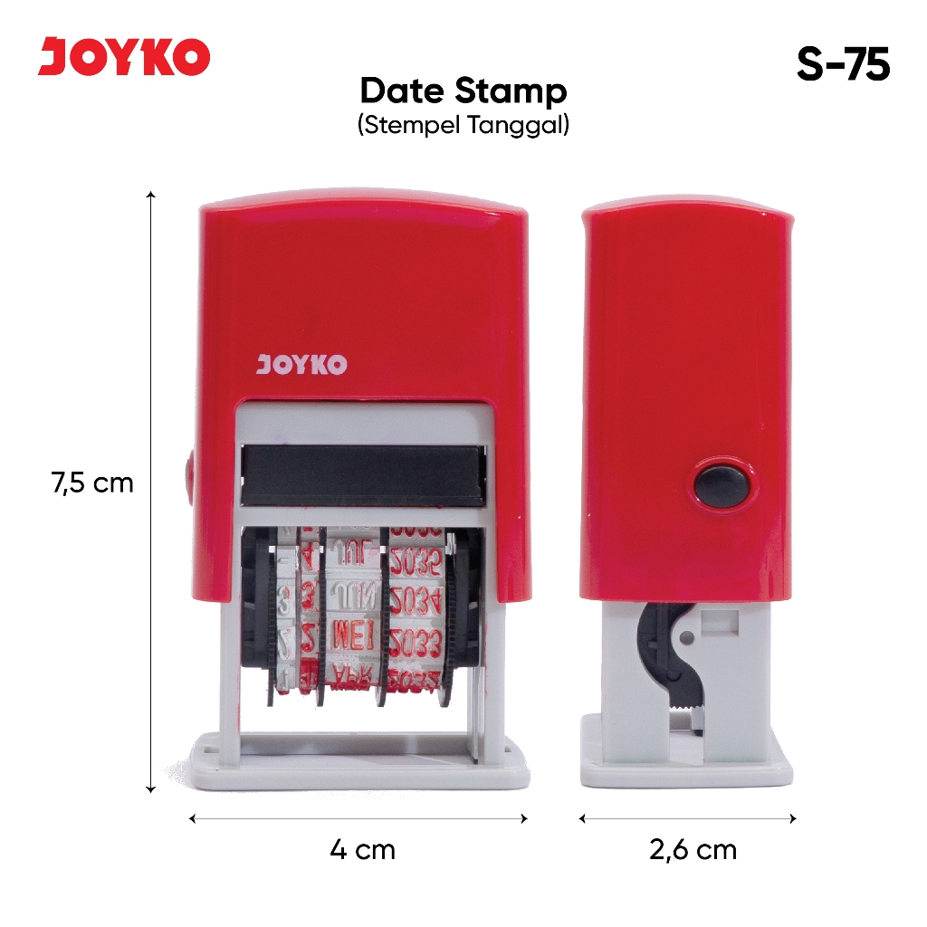 Jual Joyko Date Stamp Self Inking / Stempel Tanggal Joyko Tinta Stempel Bulan Tahun S-75 ...